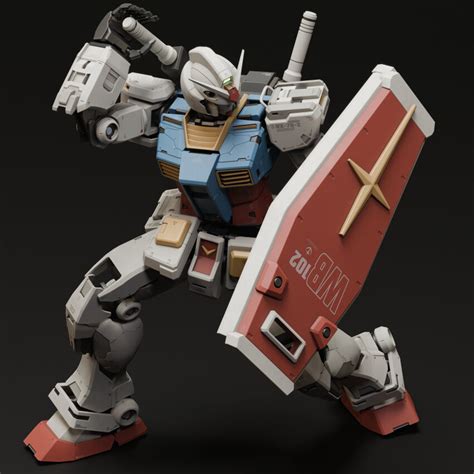 Mjeff Rx 78 2 Gundam Gundam Mobile Suit Gundam Absurdres Blender