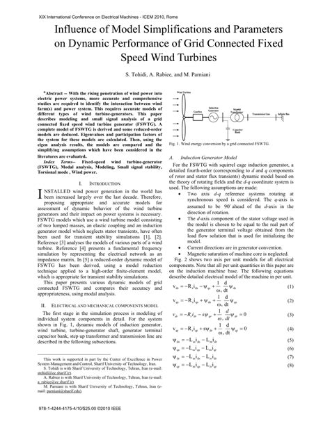 Pdf Influence Of Model Simplifications And Parameters On Dynamic