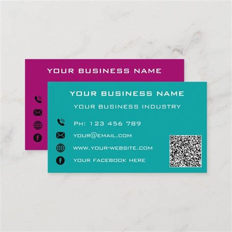 Qr Code Name Text Info Your Colors Business Card Qr Code Name Text Info Your Colors Business Card