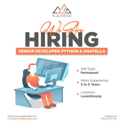 🔹 we re hiring senior python developer and anatella 🎯 your role