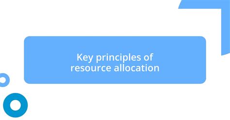 My Thoughts On Strategic Resource Allocation •