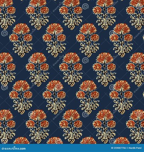 Abstract Shirting Design Ajrakh Pattern Background Digital Printing Textile Pattern Stock