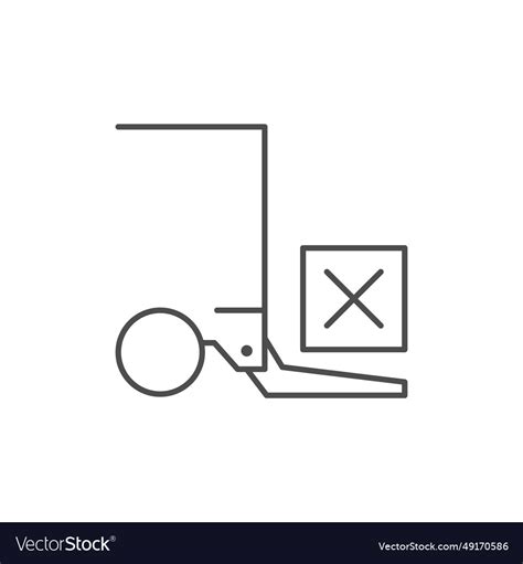 Box Loading Line Outline Icon Royalty Free Vector Image