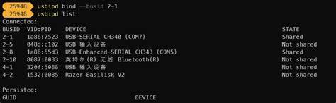 wsl（ubuntu）连接 windows 的 usb 设备（完结）