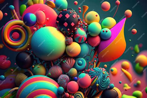 Premium Photo Colorful Abstract 3d Shapes Exploding In Space