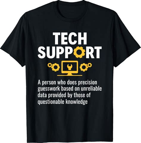 Funny Tech Support Definition Sysadmin Tech Support Nerd T Shirt