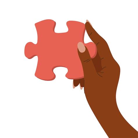 Premium Vector Hand With A Puzzle Piece Puzzle Pieces Symbol Of Teamwork Solving A Business