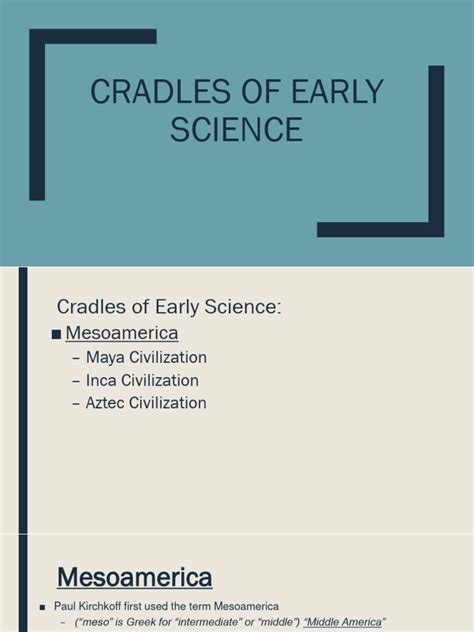 Cradles Of Early Science Pdf Mesoamerica Maya Civilization