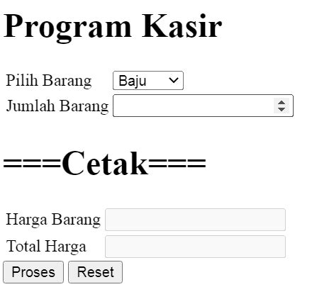 Cara Membuat Aplikasi Kasir Sederhana Dengan HTML Sembilan Kode