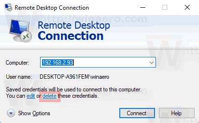 How To Remove Saved RDP Credentials In Windows 10