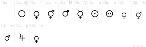 Female And Male Symbols Font