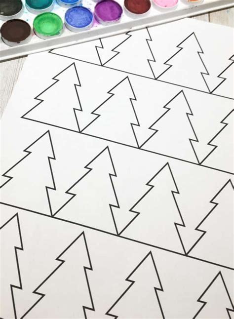 Christmas Tree Tessellation Printable Christmas Tree Template