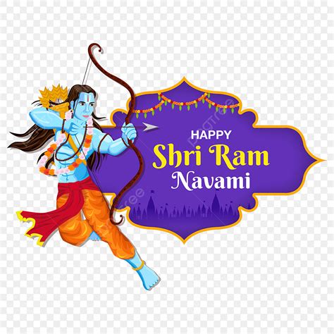 Ram Clipart Png Images Shri Ram Navami With Bow Arrow Greeting Vector