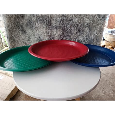 ถาด ถาดพลาสติก กลม ถาดกลม ถาดพลาสติกใหญ่ พาข้าว ถาดเสริฟ ถาดเสริฟอาหาร อย่างดี แข็งแรง ขนาด 50cm