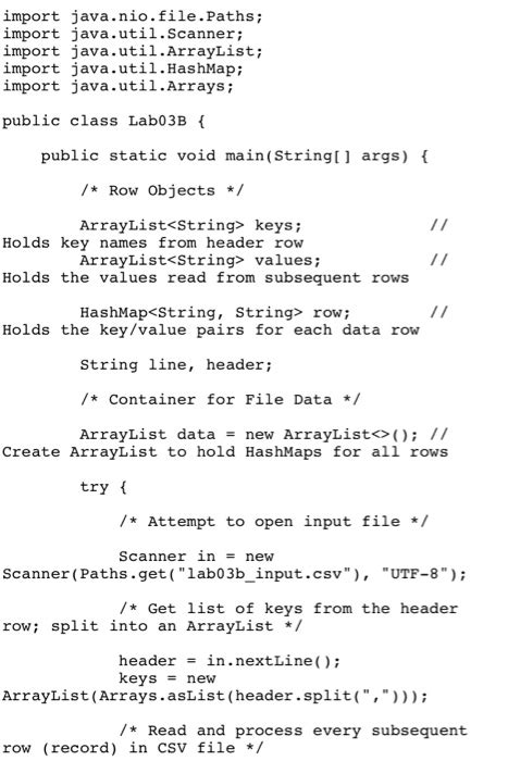 solved lanuod skeleton java lab03b input csv we have
