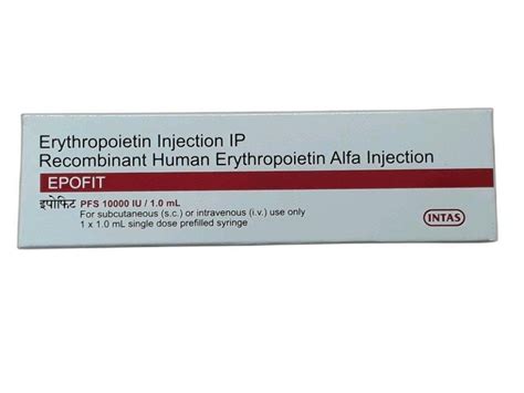 Epofit Erythropoietin Injection 10000 Iu Prescription At Rs 800 Box In New Delhi