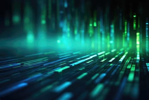 Futuristic Digital Data Stream Abstract Premium Ai Generated Image