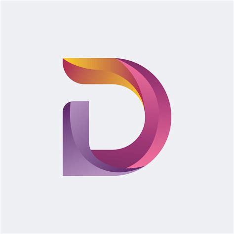 Letter D Gradient Logo Vector Design 14532400 Vector Art At Vecteezy