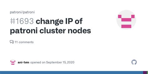 Change IP Of Patroni Cluster Nodes Issue 1693 Patroni Patroni GitHub