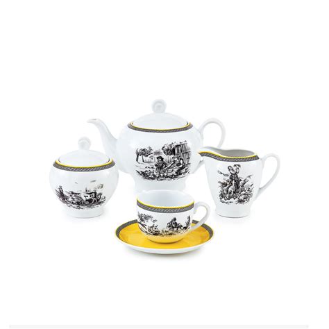 قیمت و خرید سرویس چای خوری 17 پارچه چینی زرین ایران مدل ایتالیا اف