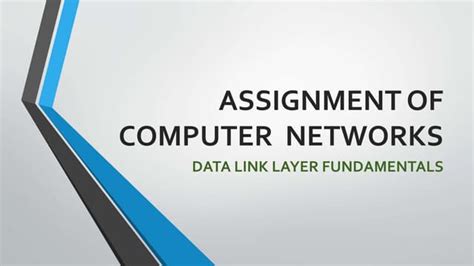 Data Link Layer Fundamentals In Computer Networkpptx