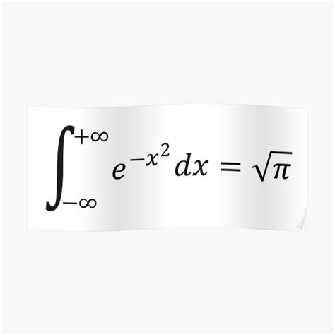 Math Equations Gaussian Integral Math And Calculus Basics Poster For Sale By Sciencecorner
