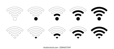 Set Different Wi Fi Signal Levels Icons Stock Vector Royalty Free Set Different Wi Fi Signal Levels Icons Stock Vector Royalty Free