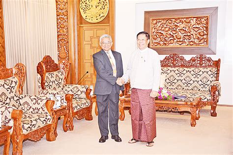 မြန်မာနိုင်ငံဆိုင်ရာ အိန္ဒိယနိုင်ငံ သံအမတ်ကြီး H E Mr Abhay Thakur ကို ဒုတိယဝန်ကြီးချုပ်နှင့် ပ