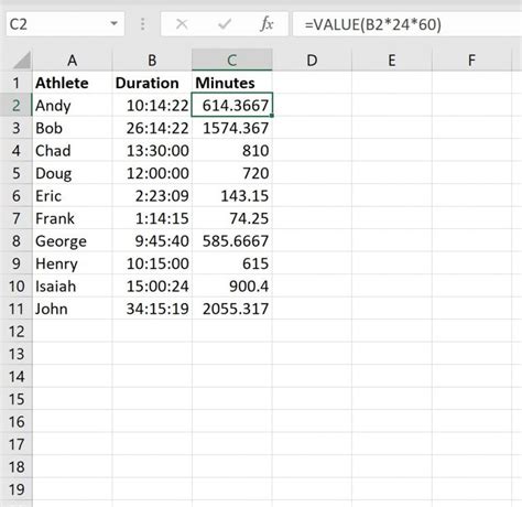 Excel How To Convert Time Duration To Minutes