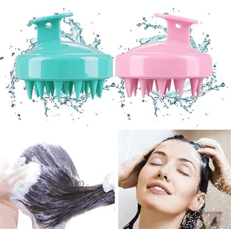 Hair Scalp Massager Brush Scalp Care Hair Brush With Soft Silicon Massage Head Assorted Color