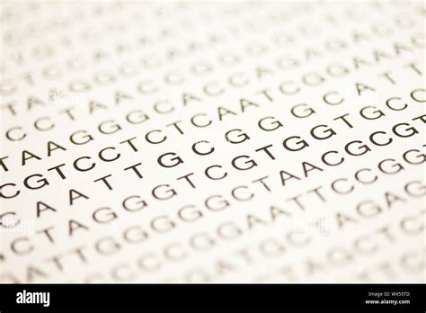 List Of Dna Analysis In Capital Letters In Black Stock Photo Alamy