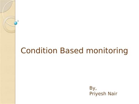 Pptx Condition Based Maintenance Strategy Dokumentips