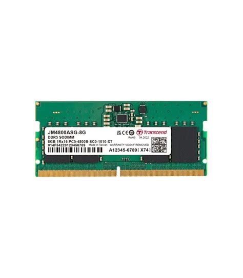Transcend Jetram 8gb Ddr5 4800mhz So Dimm Laptop Ram Perfect Computer