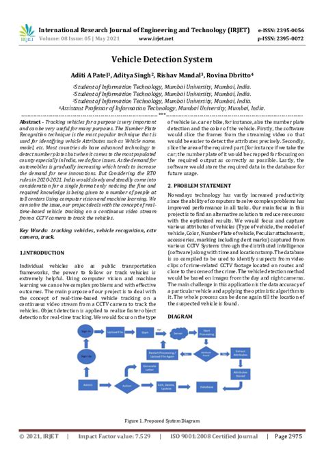 Pdf Irjet Vehicle Detection System