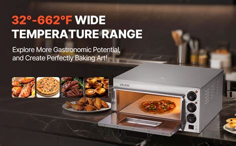 Vevor Komerčná Pultová Pec Na Pizzu Elektrická Pec Na Pizzu Pre 16 Palcovú Pizzu V Interiéri