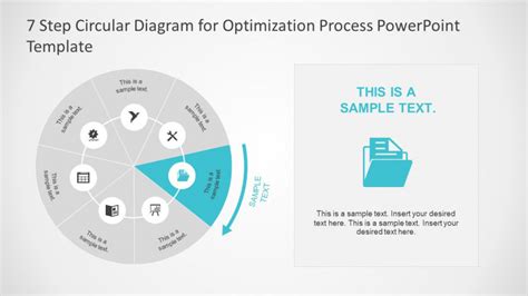 7 Step Circular Diagram다이어그램 For Optimization Process 무료ppt템플릿 Template