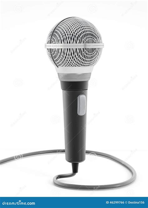 Corded Microphone Stock Illustration Illustration Of Media 46299766