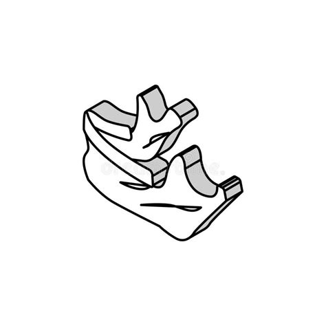 Scapula Bone Isometric Icon Vector Illustration Stock Vector