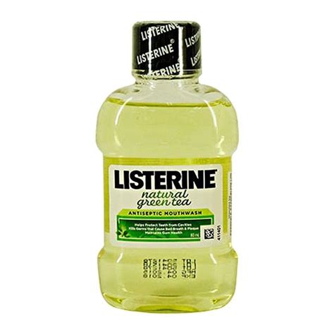 Listerine Natural Antiseptic Mouthwash Green Tea 80 Ml Junglelk