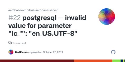 Postgresql Invalid Value For Parameter Lc En US UTF 8 Issue
