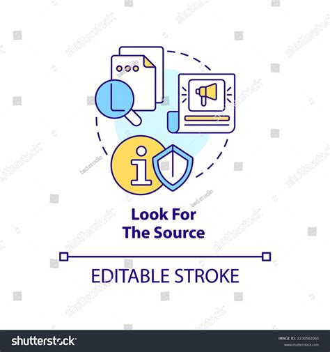 Look Source Concept Icon Information Consumption Stock Vector Royalty Free 2230562065