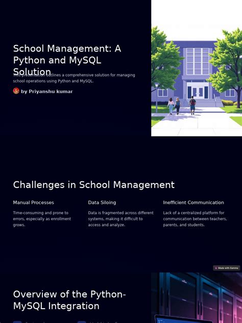 Python Mysql School Management System Pdf Databases My Sql