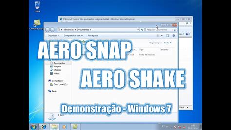 Aero Shake E Aero Snap Como Funciona Windows 7 Youtube