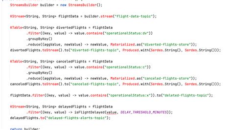 real time flight data processing with kafka streams ktables and