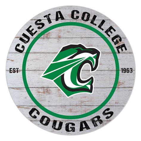 Jardine Cuesta College Cougars 20 Indooroutdoor Weathered Circle Sign