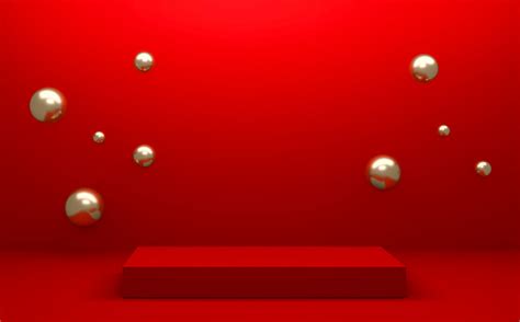 제품 프레젠테이션을 위한 빨간색 연단 기하학적 3d 렌더링 0명에 대한 스톡 사진 및 기타 이미지 0명 12월 31일 3차원 형태 Istock