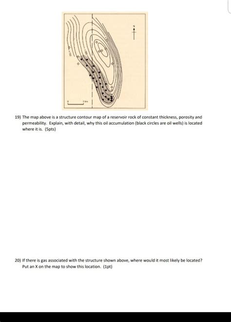 19 The Map Above Is A Structure Contour Map Of A