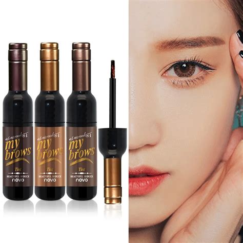 3 색 젤 눈썹 연필 방수 블랙 커피 껍질 벗기기 전문 눈썹 메이크업 도구 고품질 안료 미용 도구아이브로우 인핸서 Aliexpress