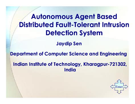 pdf autonomous agent based distributed fault tolerant intrusion detection system