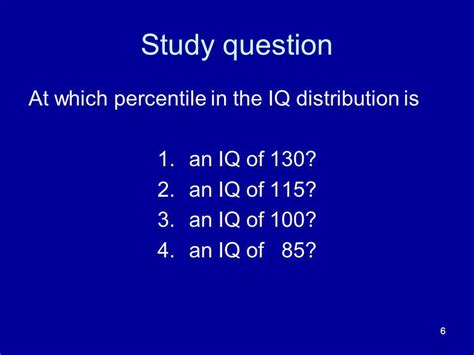Iq Distribution Percentile